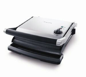 breville brebgr200xl panini grill, silver