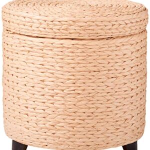 Oriental Furniture Rush Grass Storage Footstool - Natural