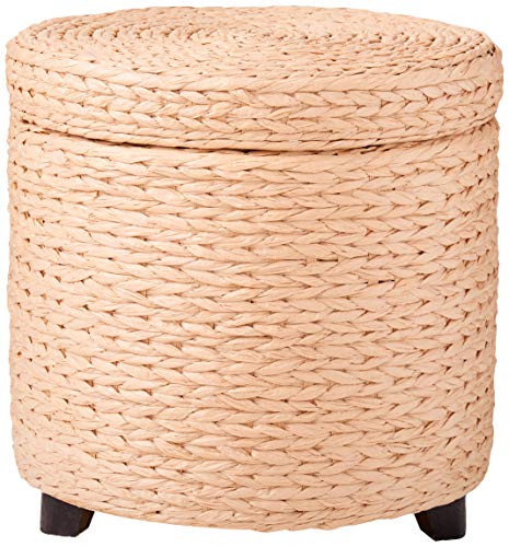 Oriental Furniture Rush Grass Storage Footstool - Natural