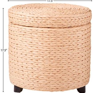 Oriental Furniture Rush Grass Storage Footstool - Natural