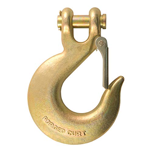 CURT 81920 5/8-Inch Forged Steel Clevis Slip Hook with Safety Latch, 65,000 lbs, 1-1/4-In Opening, 5/8" Pin