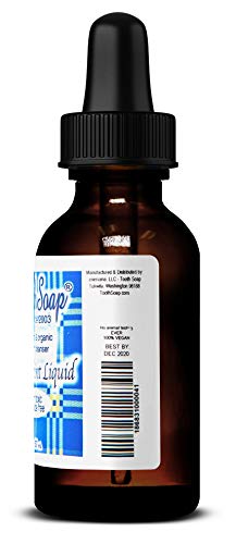 Tooth Soap – Peppermint Liquid – 2 oz – All Natural, Fluoride-Free Tooth & Gum Cleaner – Enhanced with Organic Coconut & Extra Virgin Olive Oil with Essential Oils