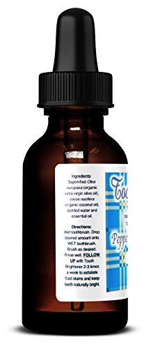 Tooth Soap – Peppermint Liquid – 2 oz – All Natural, Fluoride-Free Tooth & Gum Cleaner – Enhanced with Organic Coconut & Extra Virgin Olive Oil with Essential Oils