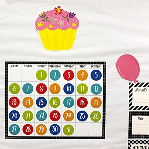 Creative Teaching Press Cupcake Accents for Bulletin Boards & Classrooms, CTP 10” Jumbo Designer Cutouts, 12-Piece Set, Multicolor