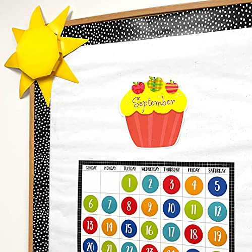 Creative Teaching Press Cupcake Accents for Bulletin Boards & Classrooms, CTP 10” Jumbo Designer Cutouts, 12-Piece Set, Multicolor