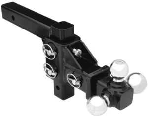 buyers products 1802225 adjustable tri-ball hitch solid shank with chrome balls