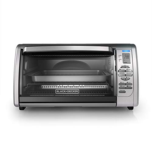 BLACK+DECKER 02648008504 Countertop Convection Toaster Oven, Silver, CTO6335S