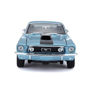 Maisto 1968 Ford Mustang GT Cobra Jet Hard Top 1/18 Scale Diecast Model Vehicle Blue