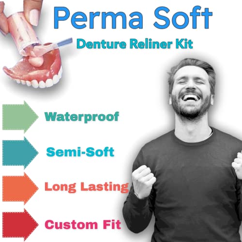 Perma Soft Denture Reliner Kit - Relines 2 Denture Plates