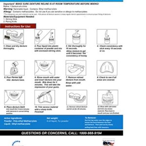 Perma Soft Denture Reliner Kit - Relines 2 Denture Plates