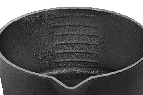 Outset Q173 Cast Iron Sauce Pot with Brush, 1 EA, Black