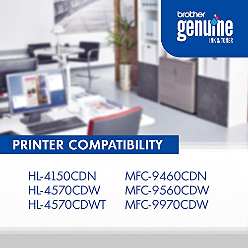 Brother Genuine Standard Yield Toner Cartridge, TN310C, Replacement Cyan Toner, Page Yield Up To 1,500 Pages, TN310