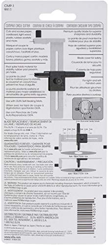 OLFA Compass Circle Cutter (CMP-1) - Adjustable Compass Style Rotary Circle Cutter w/ 6 Blades for Cutting Circles Up to 6 Inches in Diameter, Replacement Blades: OLFA COB-1 Blades