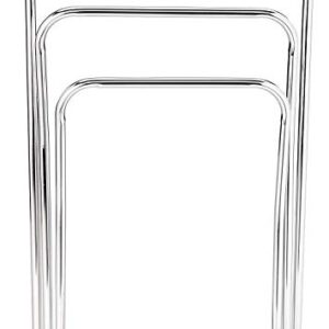 King's Brand Furniture-Kenneth Metal 3 Tier Freestanding Bathroom Towel Rack Stand, Chrome