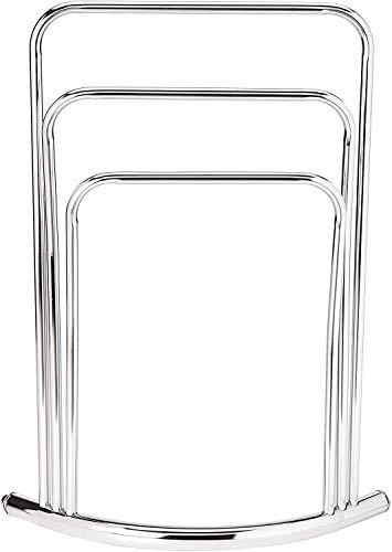 King's Brand Furniture-Kenneth Metal 3 Tier Freestanding Bathroom Towel Rack Stand, Chrome