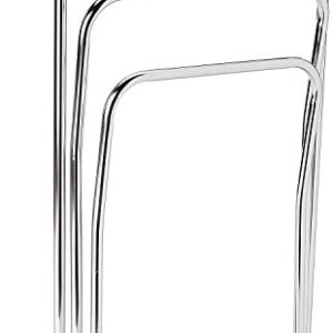 King's Brand Furniture-Kenneth Metal 3 Tier Freestanding Bathroom Towel Rack Stand, Chrome