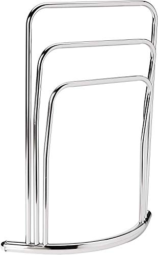 King's Brand Furniture-Kenneth Metal 3 Tier Freestanding Bathroom Towel Rack Stand, Chrome