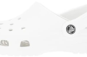 Crocs Unisex-Adult Classic Clogs (Best Sellers), White, 8 Men/10 Women