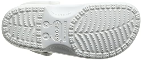 Crocs Unisex-Adult Classic Clogs (Best Sellers), White, 8 Men/10 Women