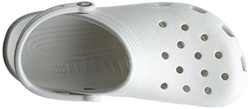 Crocs Unisex-Adult Classic Clogs (Best Sellers), White, 8 Men/10 Women