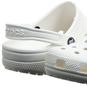 Crocs Unisex-Adult Classic Clogs (Best Sellers), White, 8 Men/10 Women