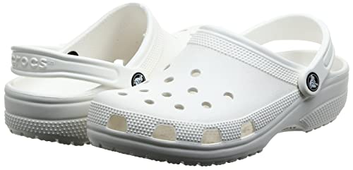 Crocs Unisex-Adult Classic Clogs (Best Sellers), White, 8 Men/10 Women