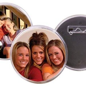 3" DIY Snap Together Pin Back Buttons - 12 Pack