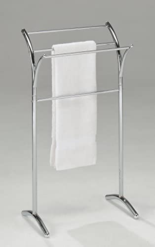 King's Brand Furniture-3 Tier Metal Freestanding Bathroom Towel Rack Stand Organizer, Chrome