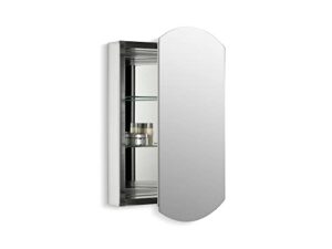 archer® 20″ w x 31″ h aluminum single-door medicine cabinet, beveled edges