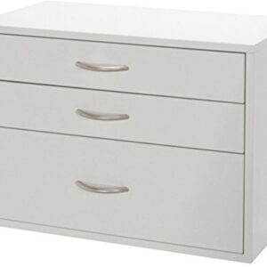 Organized Living freedomRail 3 Drawer OBox - White