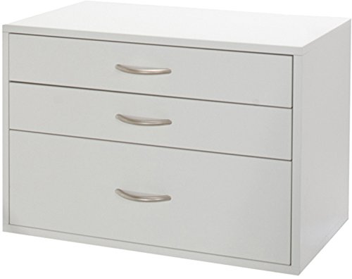 Organized Living freedomRail 3 Drawer OBox - White