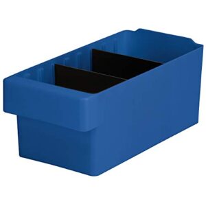 Akro-Mils 31162 AkroDrawer Stackable Plastic Storage Drawer Storage Bin, (11-5/8-Inch x 5-9/16-Inch x 4-5/8-Inch), Blue, (6-Pack)