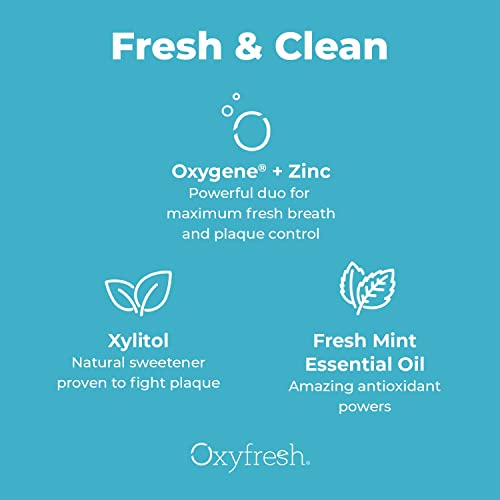 Premium Oxyfresh Pro Formula Fresh Mint Mouthwash – Patented Zinc Mouthwash for All Day Fresh Breath & Healthy Gums – Refreshing & Alcohol Free Mouthwash | 16oz