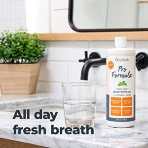 Premium Oxyfresh Pro Formula Fresh Mint Mouthwash – Patented Zinc Mouthwash for All Day Fresh Breath & Healthy Gums – Refreshing & Alcohol Free Mouthwash | 16oz