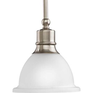 progress lighting p5078-09 madison pendants, 7-1/2-inch diameter x 8-inch height, brushed nickel