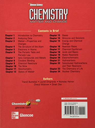 Chemistry: Matter & Change, Student Edition (Glencoe Science)