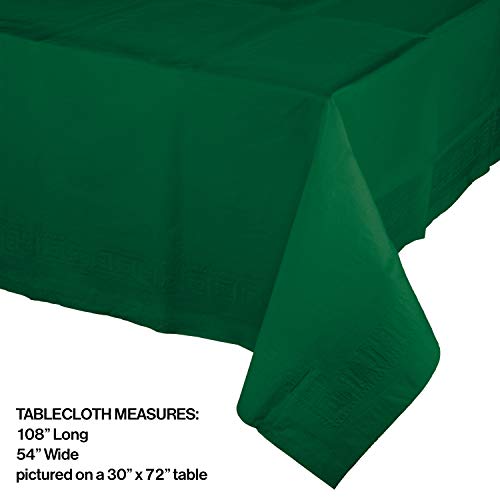 Creative Converting TABLECOVER 54"X 108" TIS/Poly, 54" x 108", Hunter Green