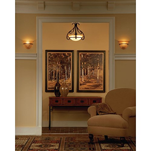 Progress Lighting P7181-77 Torino Wall Sconces, 9-1/2-Inch Width x 6-3/4-Inch Height, Forged Bronze