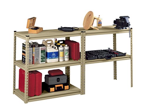 Tennsco Corporation Industrial Grade Stur-D-Stor Shelving Package, 5 Shelves, 36" Width x 18" Length x 72" Height, Sand