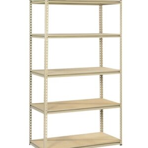 Tennsco Corporation Industrial Grade Stur-D-Stor Shelving Package, 5 Shelves, 36" Width x 18" Length x 72" Height, Sand