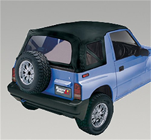 Rugged Ridge 53722.15 XHD Soft Top, Black Denim, Clear Windows; 88-94 Suzuki Sidekicks