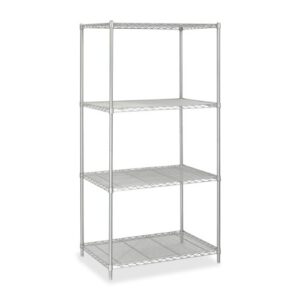 safco products industrial wire shelving starter unit 36″ w x 24″ d x 72″ h (add-on unit and extra shelf pack sold separately), metallic gray