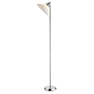 adesso 3677-22 swivel torchiere, 71.5 in., 100w incandescent, 26w cfl, brushed steel, 1 torch floor lamp