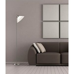 Adesso 3677-22 Swivel Torchiere, 71.5 in., 100W Incandescent, 26W CFL, Brushed Steel, 1 Torch Floor Lamp