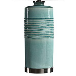 Uttermost Rila Distressed Teal Ceramic Table Lamp