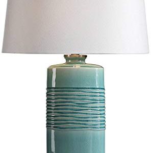 Uttermost Rila Distressed Teal Ceramic Table Lamp