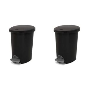 sterilite 2.6 gal./9.8 l ultra stepon wastebaskets, 2.6 gallon, black