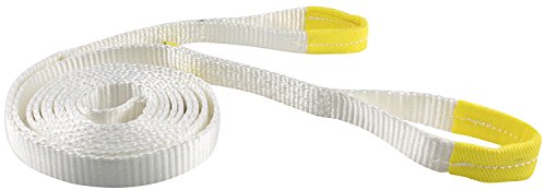 Erickson 59350 White 1" x 15' Recovery Strap,7500 lbs Breaking Strength , 3750 lbs Maximum Vehicle Weight Capacity