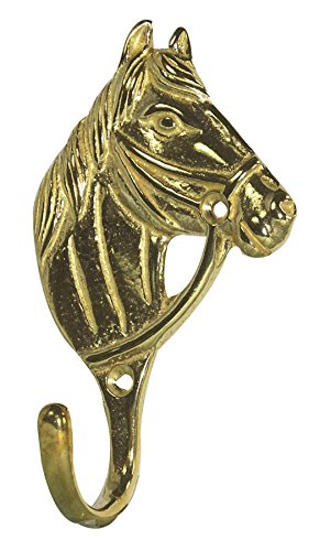 Intrepid International Brass Horse Head Hook