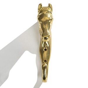 Intrepid International Solid Brass 3-D Horse Head Hook